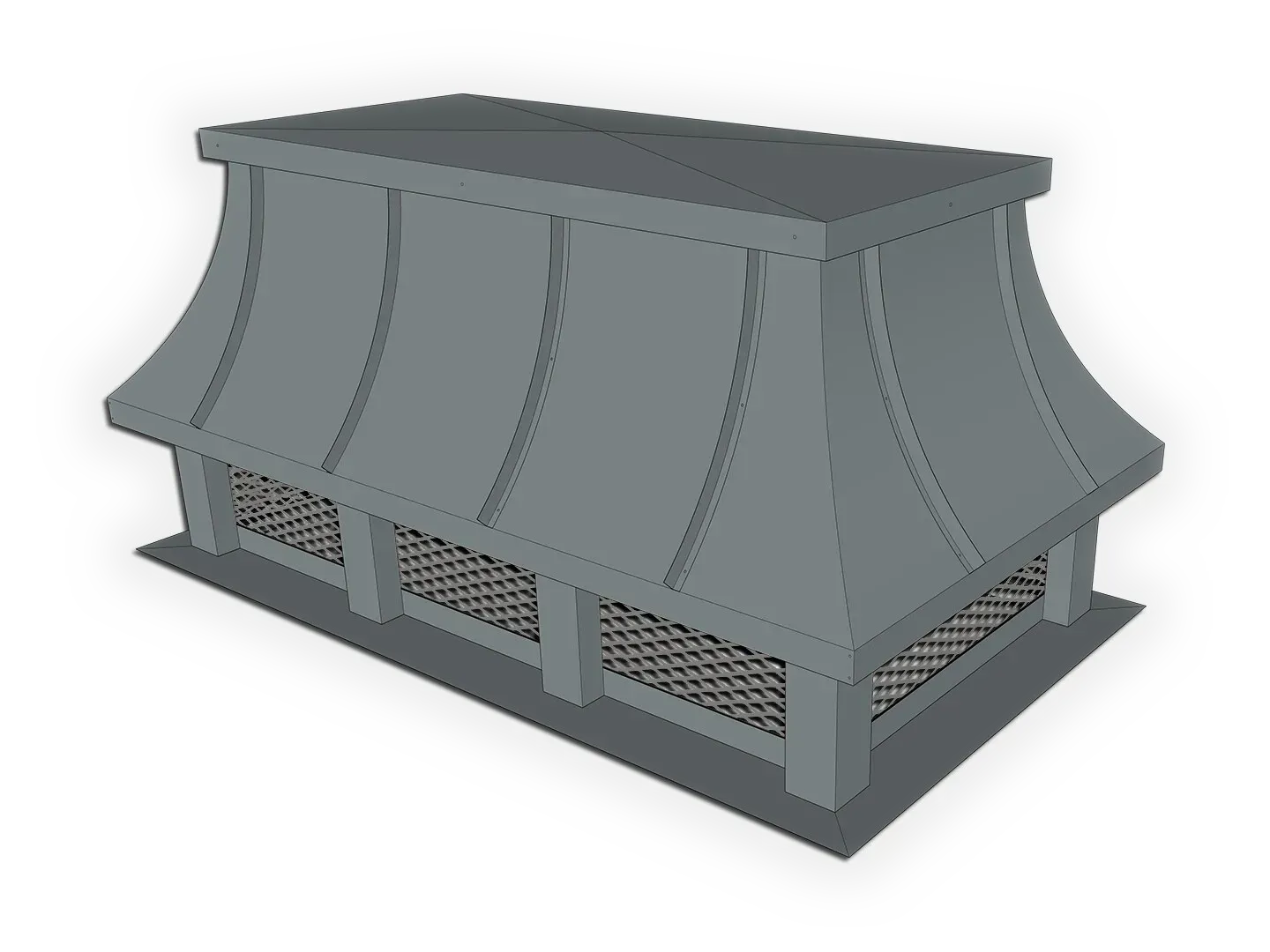 Concave Roof Chimney Cap / Shroud | KM Sheet Metal